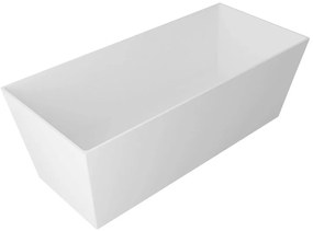 Gelco, KVADRIE - vana, 1590x650x550mm, litý mramor, objem 360l, bílá lesk, GVKV1590