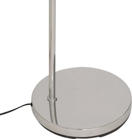Stojací lampa oblouková FLORIS, kovová, stříbrná, 177 cm