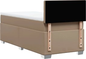 Box spring postel s matrací cappuccino 100x200 cm umělá kůže 3286111