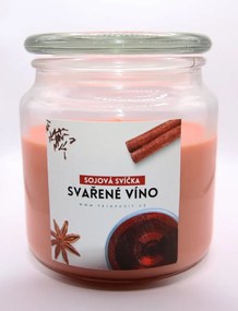 Fajnpocit sojová svíčka ve skleněné dóze Svařené víno