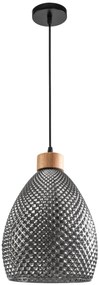 Toolight - Retro skleněná stropní lampa E27 60W APP897-1CP, černá, OSW-05697