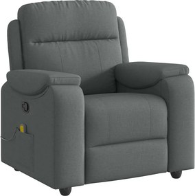 Masážní křeslo s polohovacím mechanismem, tmavě šedé, látkové 3303547