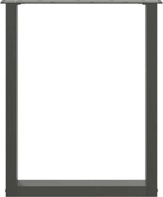 vidaXL Nohy k jídelnímu stolu ve tvaru U, 2 ks, ocel, 70 x (72-73) cm, ocel [4013185] Barva: Bílá