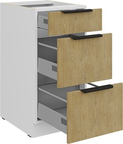 CREMONA bc | dolní skříňka 40 D 3S zásuvková | 40 cm | PREMIUM BOX | bílá/cremona