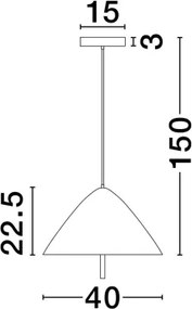 Závěsné LED svítidlo NOVA LUCE OROS 17W 3000K 9695290