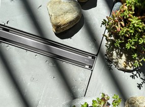 Odtokový žlab REA NEOX SLIM PRO 100 cm, broušený nikl