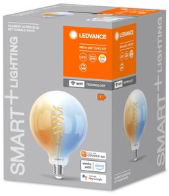 LEDVANCE SMART+ WiFi E27 8W LED G125 čirá 827-865