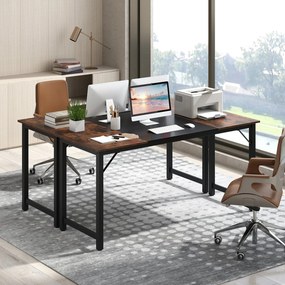 Costway Průmyslový konferenční stůl s kovovým rámem obdélníkový