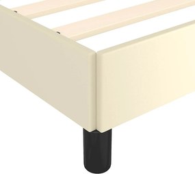Rám postele bez matrace krémový 120x190 cm umělá kůže 3269647