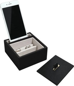 Dokovací stanice a krabička na šperky Stackers jednoduchá černá