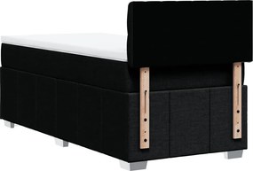 Box spring postel s matrací černá 100 x 200 cm textil 3286988