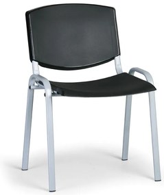 Konferenční židle Design - šedé nohy, černá