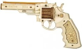 RoboTime 3D dřevěné mechanické puzzle Revolver Corsac / od 14 let / 10