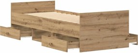 Rám postele Artisanový dub 193 x 78 x 50 cm Kompozitní dřevo 3329307