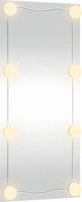 Nástěnné zrcadlo s LED osvětlením 40 x 80 cm sklo obdélníkové 3189153