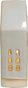 Béžový porcelánový domek s LED světýlky Chrie - 8*5*18 cm