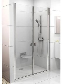 Ravak Chrome Sprchové dveře dvoukřídlé 110 cm Alu/Transparent 0QVDCC0LZ1 CSDL2-110