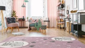 Koberce Breno Kusový koberec ROMA KIDS 21/RRR, Růžová, Vícebarevné, 120 x 170 cm