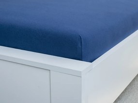 XPOSE® Jersey prostěradlo Exclusive - tmavě modré 180x200 cm