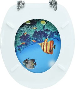 WC sedátko s víkem MDF podmořský motiv 146909