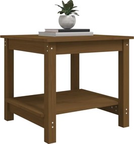 vidaXL Konferenční stolek 50 x 50 x 45 cm masivní borové dřevo [822278] Barva: Bílá