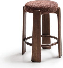 Hnědá/v tmavě přírodní barvě barová stolička z jasanového dřeva (výška sedáku 75 cm) Granite – Kave Home