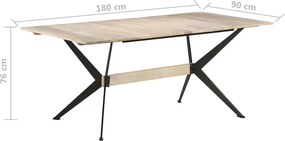 Jídelní stůl 180 x 90 x 76 cm masivní mangovníkové dřevo 321688