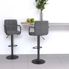 Barové židle 2 ks světle šedé textil - Default Title