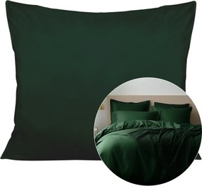 SATÉNOVÝ DEKORAČNÍ POVLAK NA POLŠTÁŘ SATYNLOVE 40X60 CM TMAVĚZELENÁ