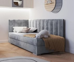 Čalouněná postel COIMBRA III - 200x90 cm - šedá