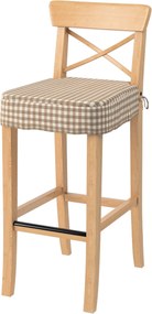 Sedák na židli IKEA Ingolf - barová barva béžová látka vzorované