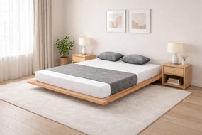 Postel Flat z masivního dřeva Ořech 180x200