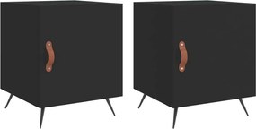 vidaXL Noční stolky 2 ks 40 x 40 x 50 cm kompozitní dřevo [827503] Barva: Černá