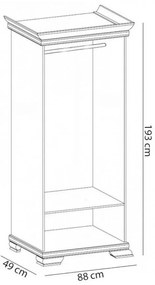 Obývací stěna KORA a | 5 dílů | sestava C | 304 cm + 128 cm + 120x80 cm |  andersen