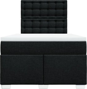 Box spring postel s matrací černá 120x200 cm textil 3290471