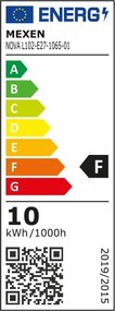 Mexen Nova, LED žárovka E27, C37, 10W, Studená - 6500K, 1055 lm - L102-E27-1065-01