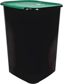 Belli e Forti RECYCLING 50 l černá, zelené víko / Odpadkový koš na tří
