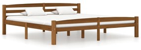 Rám postele medově hnědý masivní borovice 200 x 200 cm,  322081 HangarStore.cz