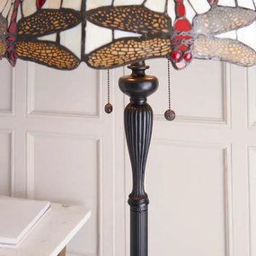 Endon 70940 - Stojací lampa Tiffany DRAGONFLY 2xE27/60W/230V pr. 50 cm