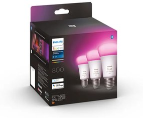 Philips HUE LED White and color Ambiance žárovka E27 3x6,5W 800lm 2000-6500K+RGB stmívatelná BlueTooth 3-set Philips HUE inteligentní osvětlení