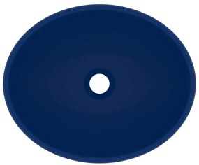 Luxusní umyvadlo oválné matně tmavě modré 40 x 33 cm keramika,  146924