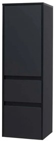 Mereo, Opto koupelnová skříňka vysoká 125 cm, levé otevírání, černá CN944L