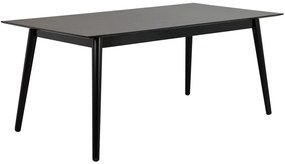Černý kaučukový jídelní stůl Rowico Bolat, 180 cm