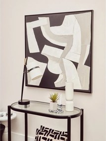 Černý/v přírodní barvě konzolový stolek se skleněnou deskou 49x100 cm Cebu – Premier Housewares
