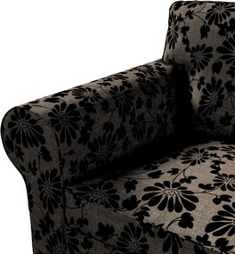 Potah na pohovku IKEA  Ektorp 3-místná, rozkládací STARÝ MODEL PIXBO barva hnědá látka pletený vzor, vzorované