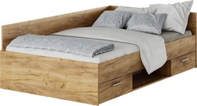 Postel, 120x200, dub artisan, BOAT