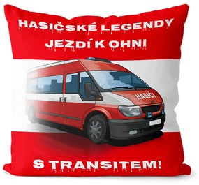 Polštář Hasičské legendy – Transit (Velikost: 55 x 55 cm)