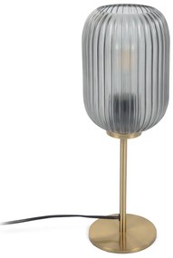 Stolní lampa ve zlaté barvě se skleněným stínidlem (výška 40 cm) Hestia – Kave Home