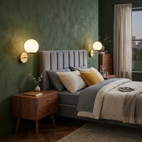 Brilagi - Nástěnná lampa MALIVA 1xE14/15W/230V zlatá/bílá
