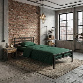Dede Industriální kovová postel LUSSO 1, 160x200 cm Barva rámu postele: Černý rám
